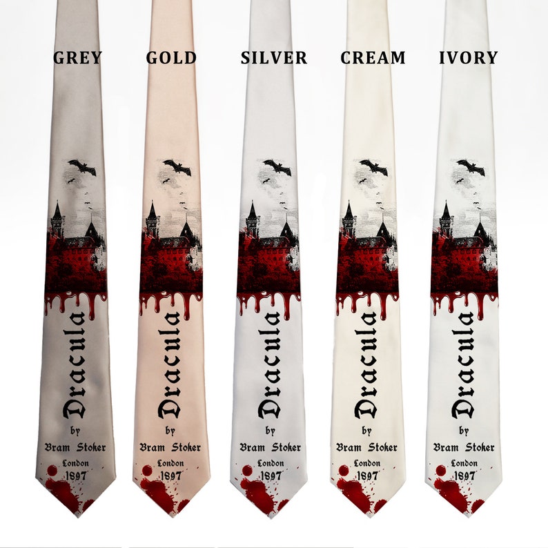 Dracula Necktie Book Necktie Dracula by Bram Stoker Tie - Etsy