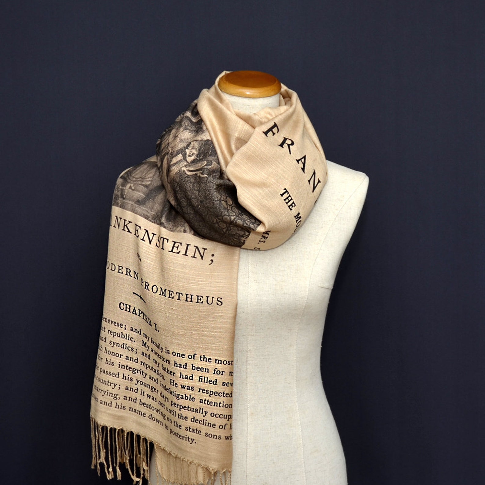 Frankenstein by Mary Shelley Shawl Scarf Wrap - Etsy