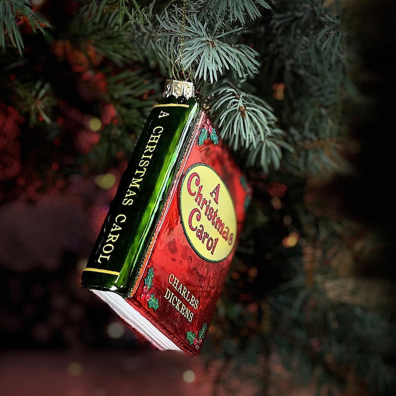 A Christmas Carol by Charles Dickens Christmas Tree Ornament, Book ...