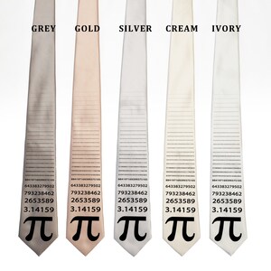 Pi Number Tie, Necktie, Mathematician Gift, Mathematics, Math Teacher ...