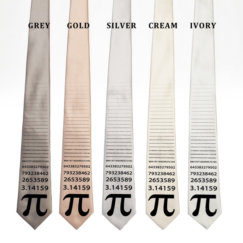 Pi Number Tie Necktie Mathematician Gift Mathematics Math - Etsy