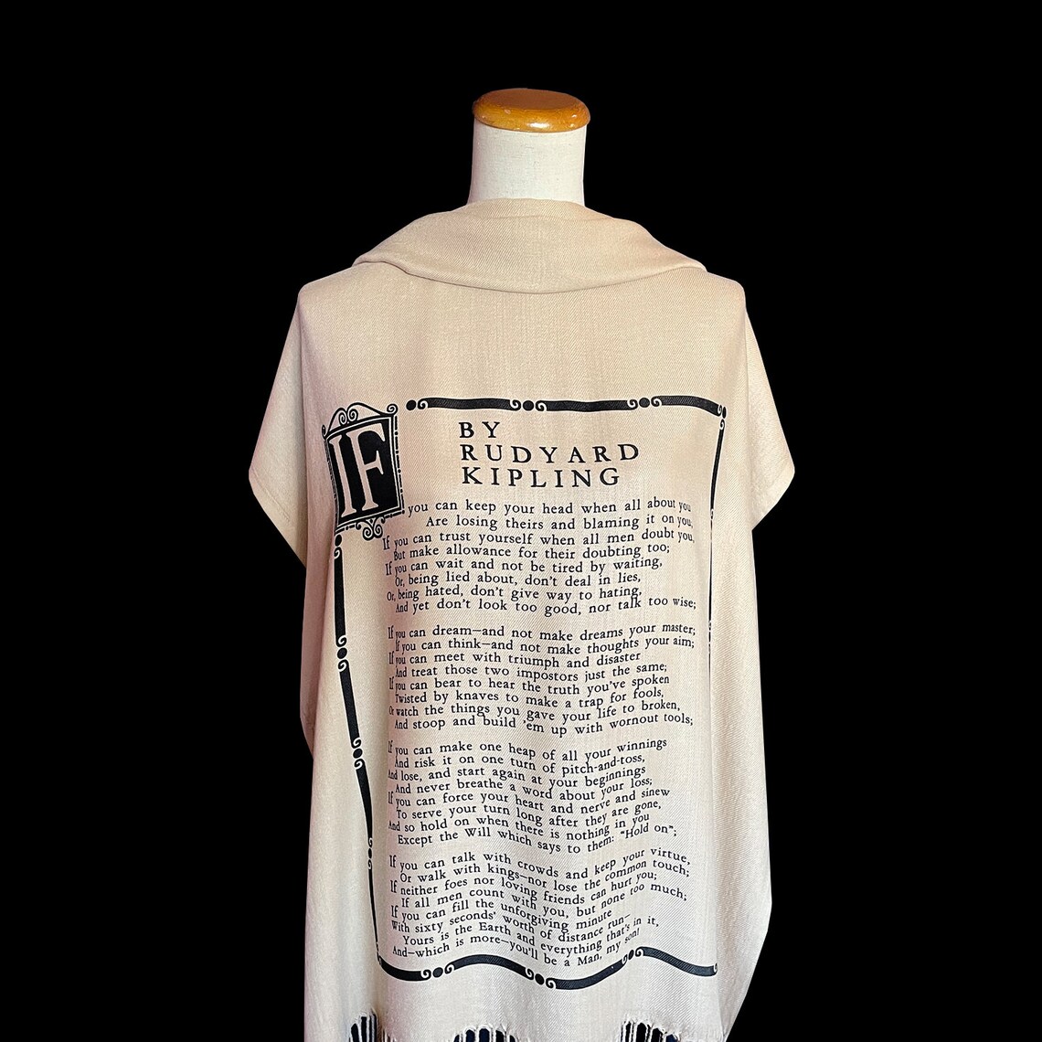 IF by Rudyard Kipling Poem Scarf Shawl Wrap. Rudyard Kipling Poetry ...