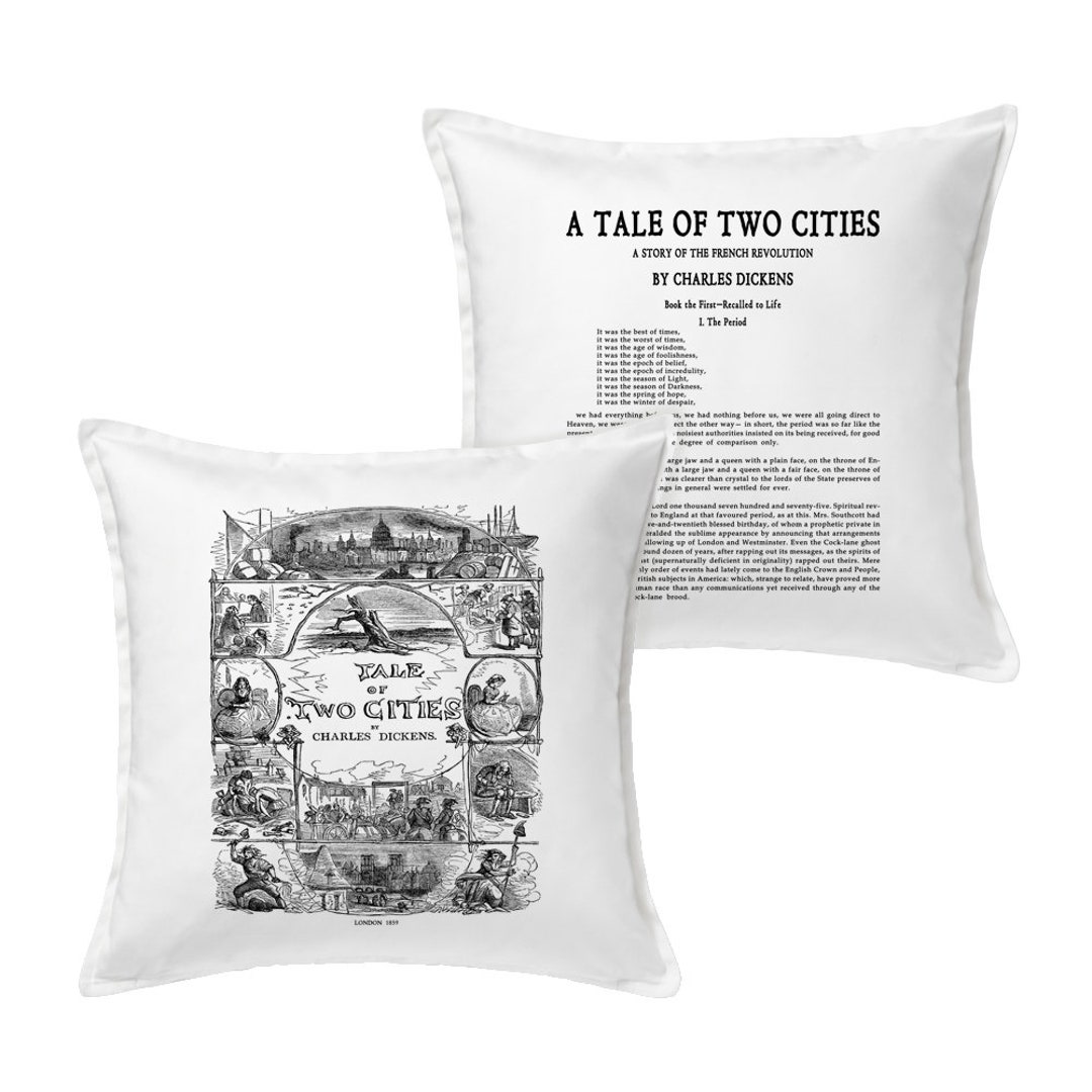 The Tale of Two Cities by Charles Dickens Pillow Cover, Book Pillow ...