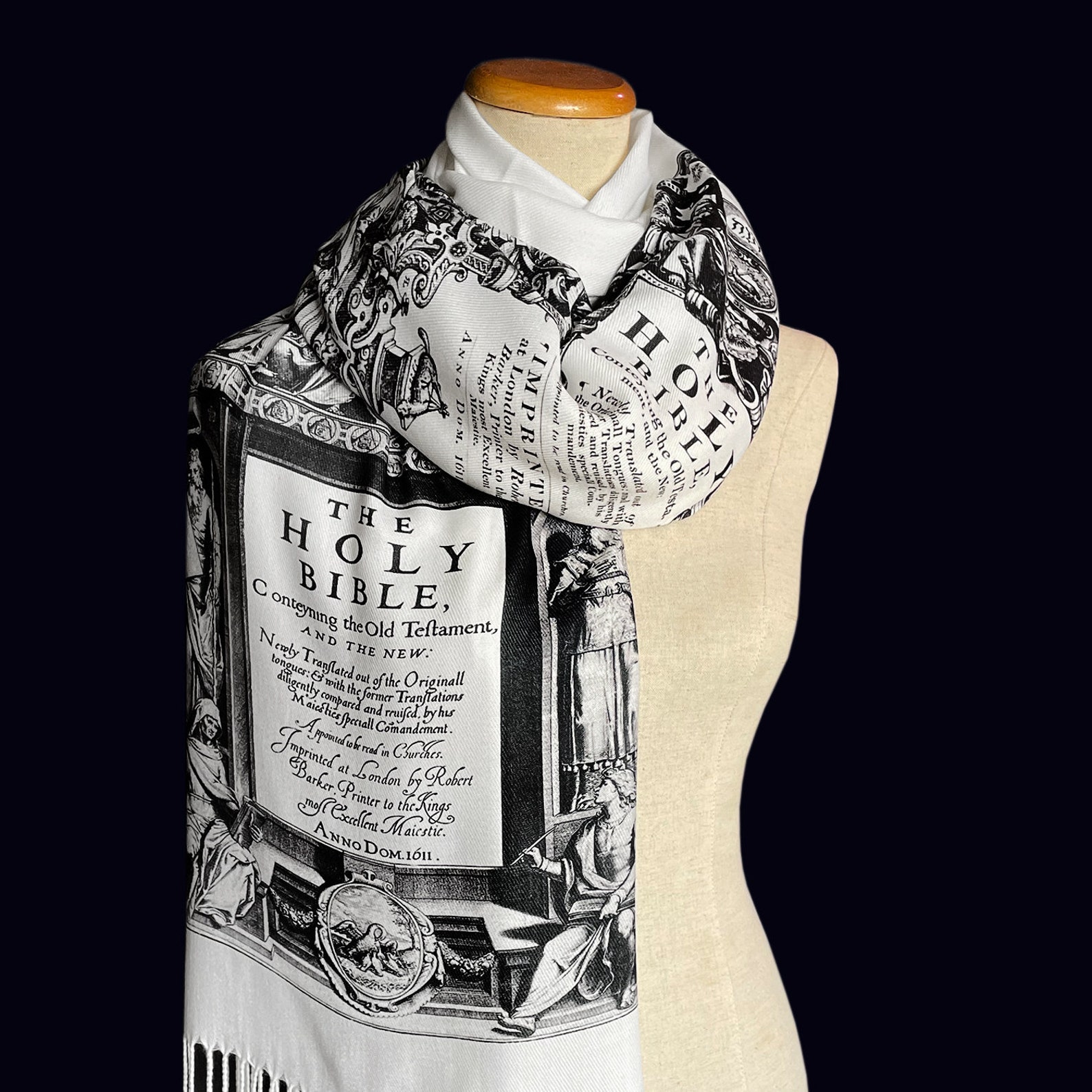 Original King James Version Bible Scarf Shawl Wrap With Illustrations ...