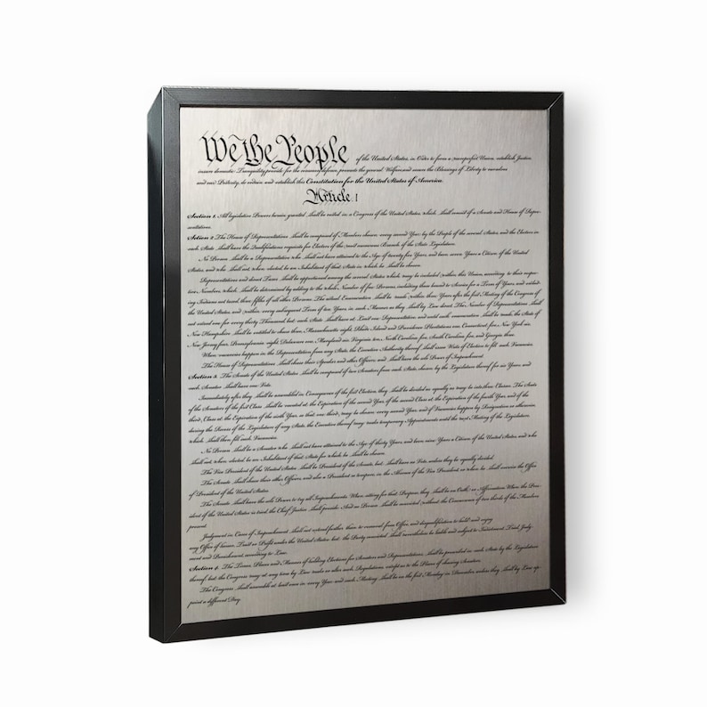 US Constitution Wall Art Metal Panel. the Constitution of the - Etsy