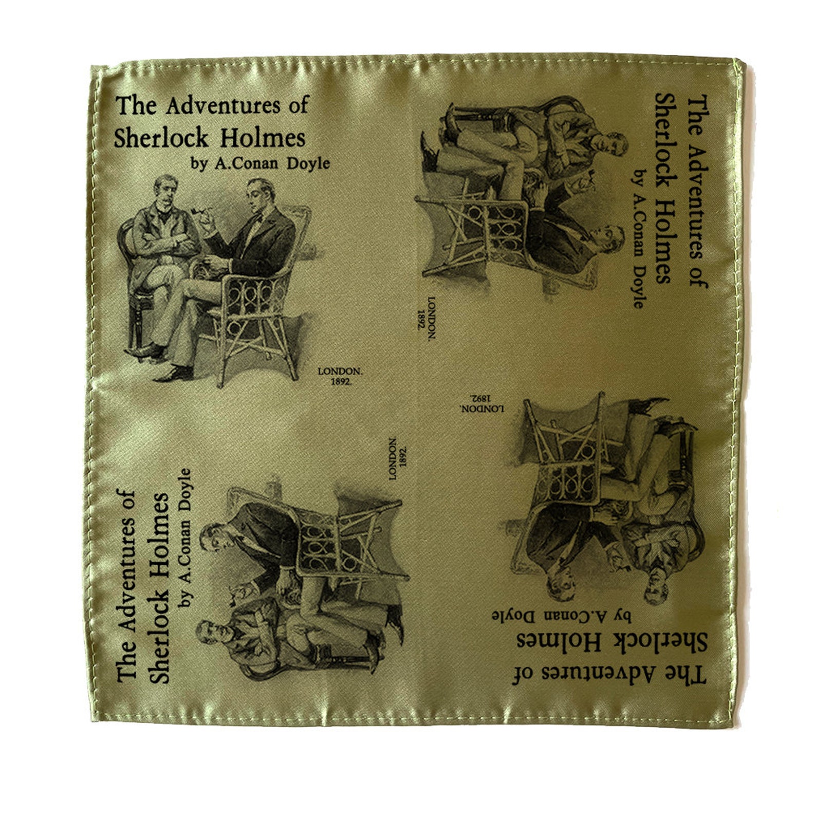 Sherlock Holmes Pocket Square, the Adventures of Sherlock Holmes by ...