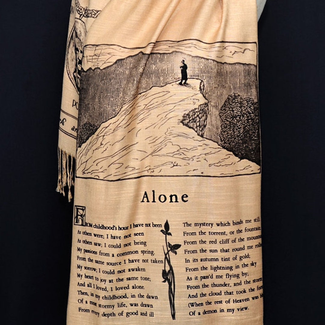 Alone by Edgar Allan Poe Shawl Scarf Wrap - Etsy