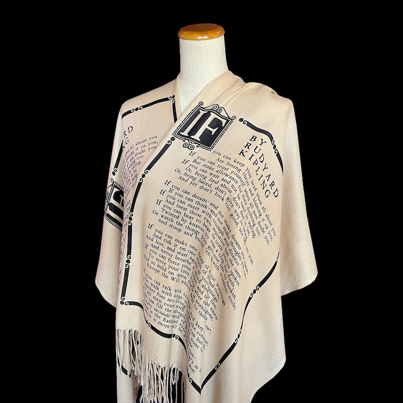 IF by Rudyard Kipling Poem Scarf Shawl Wrap. Rudyard Kipling Poetry ...