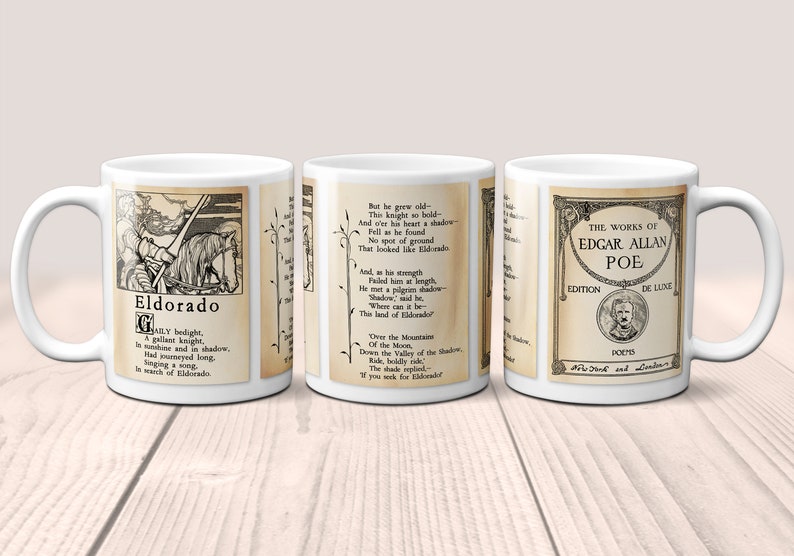 Eldorado by Edgar Allan Poe Mug. Coffee Mug With Full Text of - Etsy