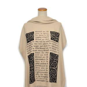 Christian Bible Verse Scarf (psalm 23 and the Beatitudes Matthew 5:3–10 ...