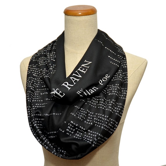 Edgar Allan Poe The Raven Infinity Scarf Long