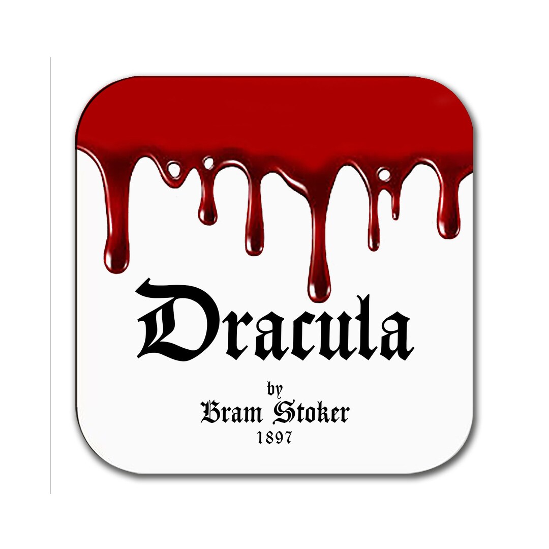 Dracula by Bram Stoker Coaster. Coffee Mug Coaster With Dracula Book ...