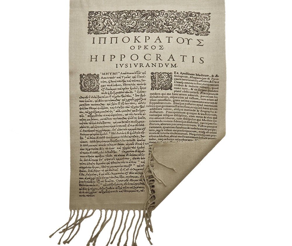 Hippocratic Oath Flannel Scarf - Etsy