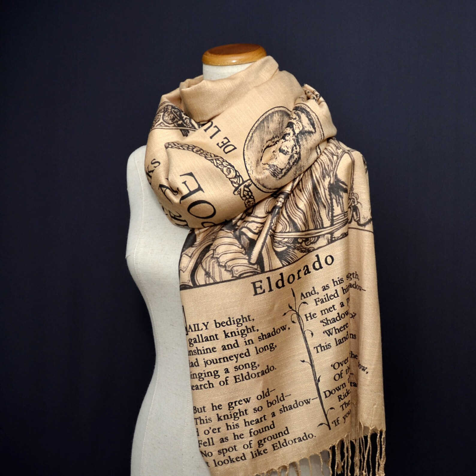Eldorado Poem by Edgar Allan Poe Scarf Shawl Wrap - Etsy