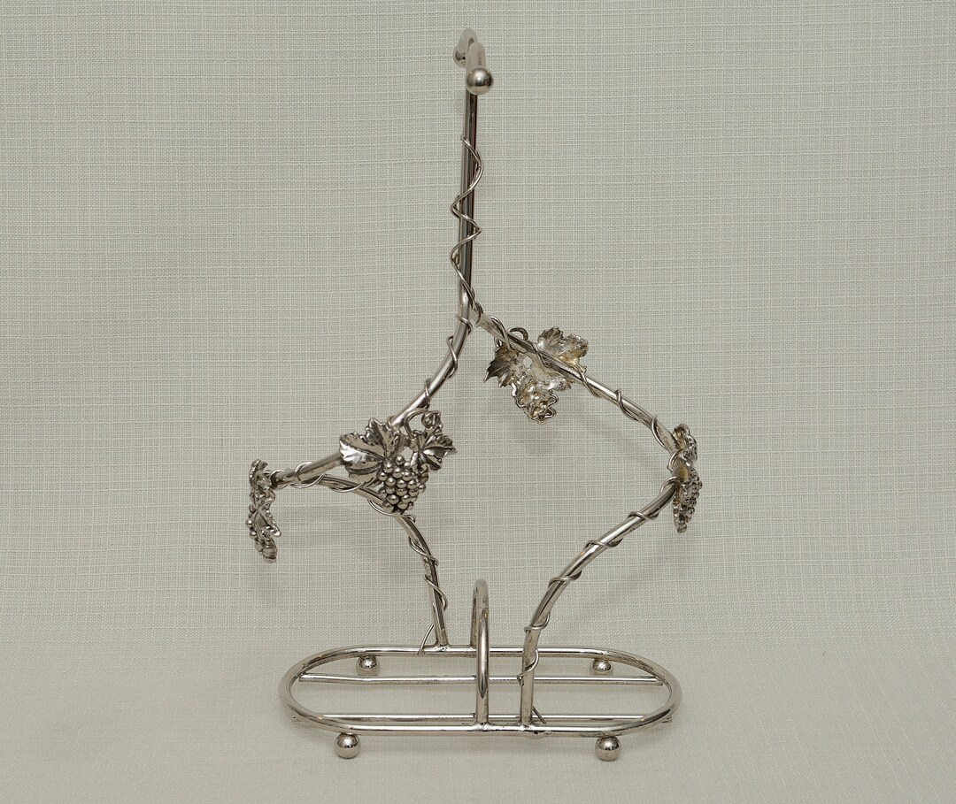 Vintage French Silea Silver Plated Decorative Double Wine Bottle Holder ...