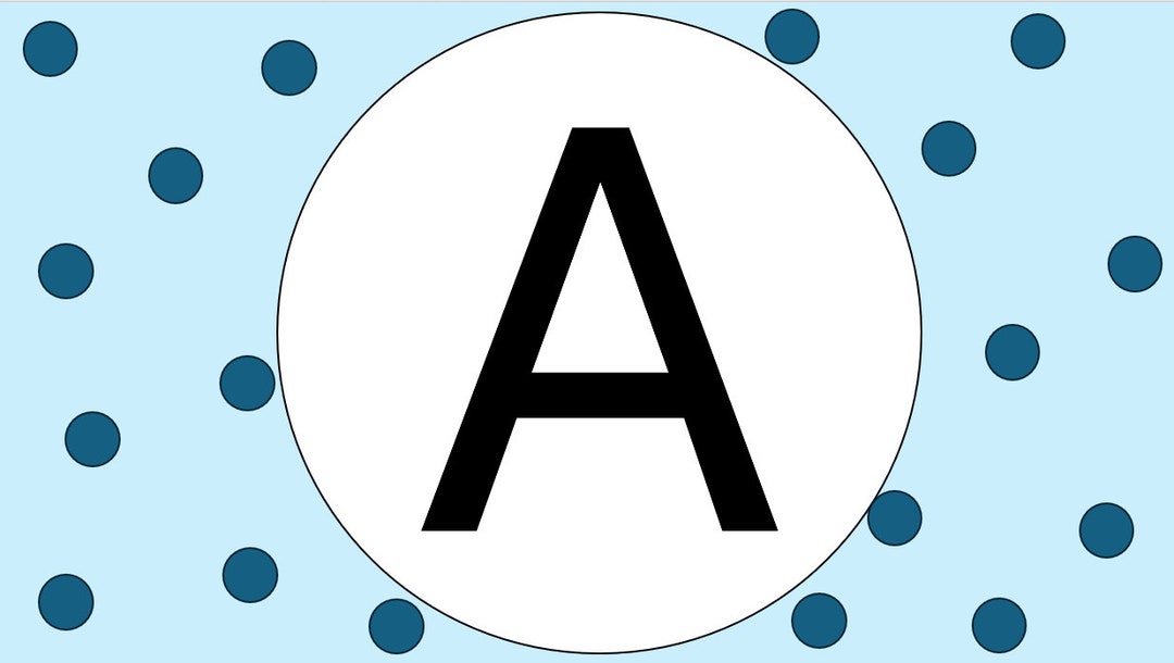 Alphabet Blue Dot Printable - Etsy