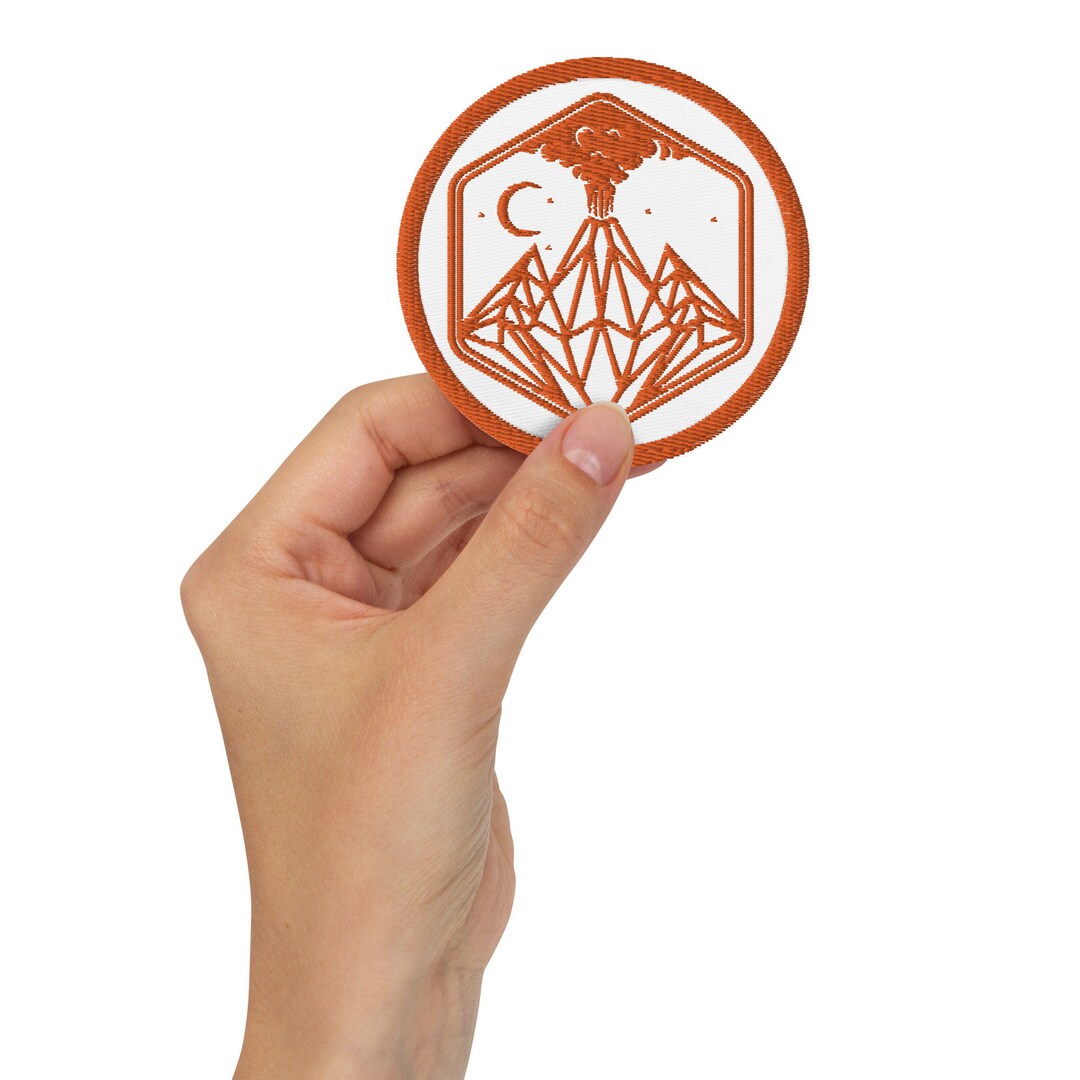 Little Volcano Embroidered Patches - Etsy