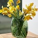 Little Green Botanical Leaf Vase | Shaped Glass Retro Vase | Ideal for ...