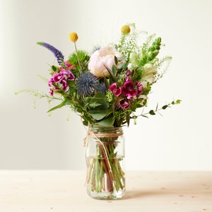 Little Jam Jar Fresh Summer Garden Posy Jars Fresh Seasonal Flowers for ...