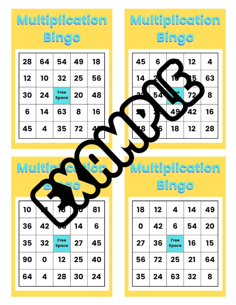 Multiplication Bingo Game | Classroom Resource | Math Resource ...