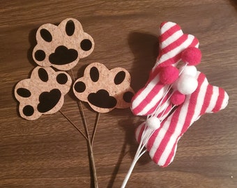 Dog Bone Floral Pick - Etsy