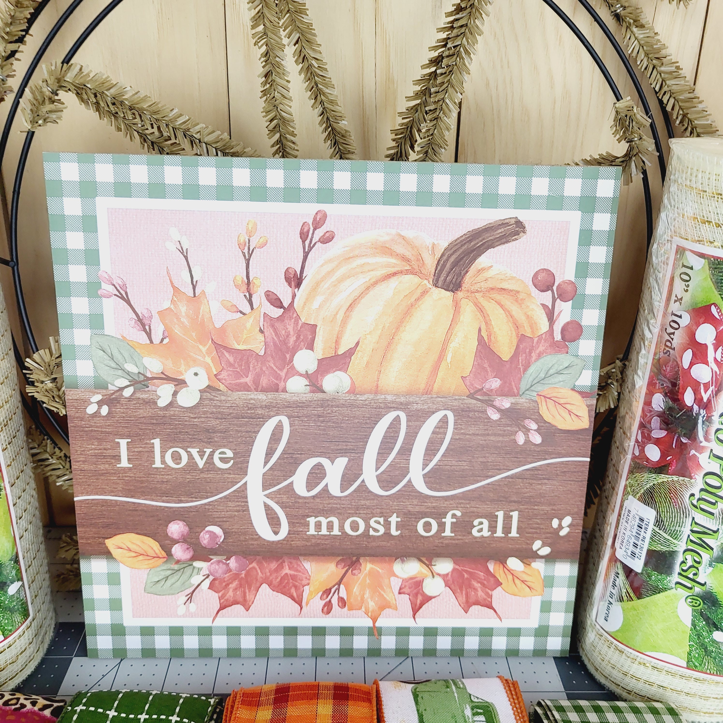 DIY Fall Wreath Kit Create A Cozy Thanksgiving Wreath Crafters Gift Set ...
