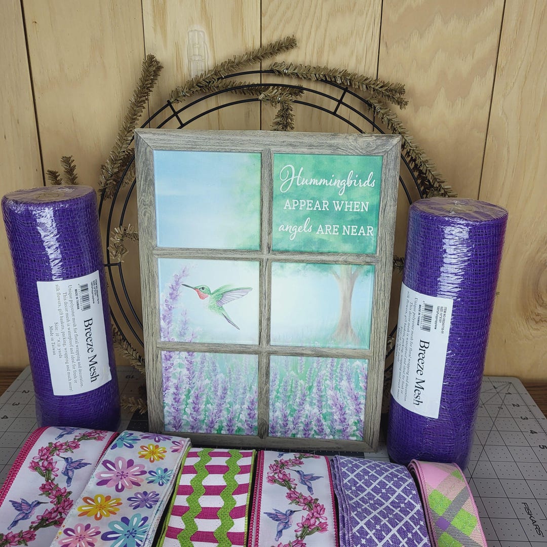 DIY Hummingbird Wreath Kit, Hummingbirds Appear When Angels Are Near ...