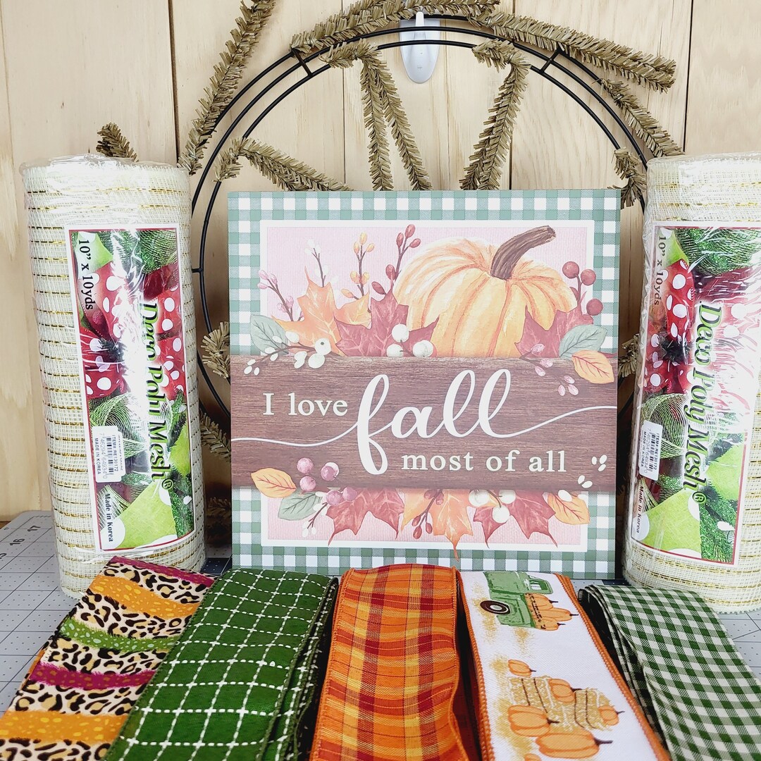 DIY Fall Wreath Kit - Create A Cozy Thanksgiving Wreath - Crafters Gift ...