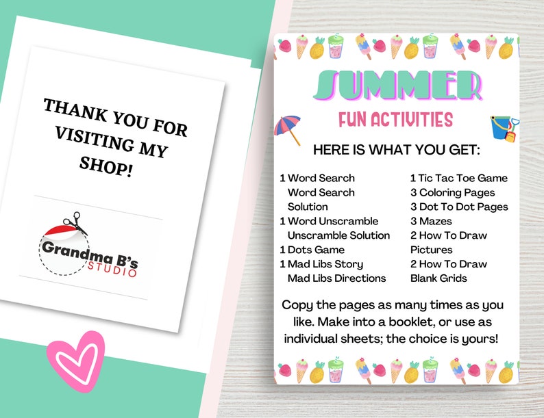 Engaging Printable Summer Activities for Kids of All Abilities - Etsy