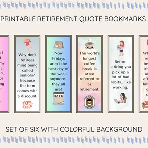 Printable Bookmarks Perfect for Retirement Gift or Party - Etsy