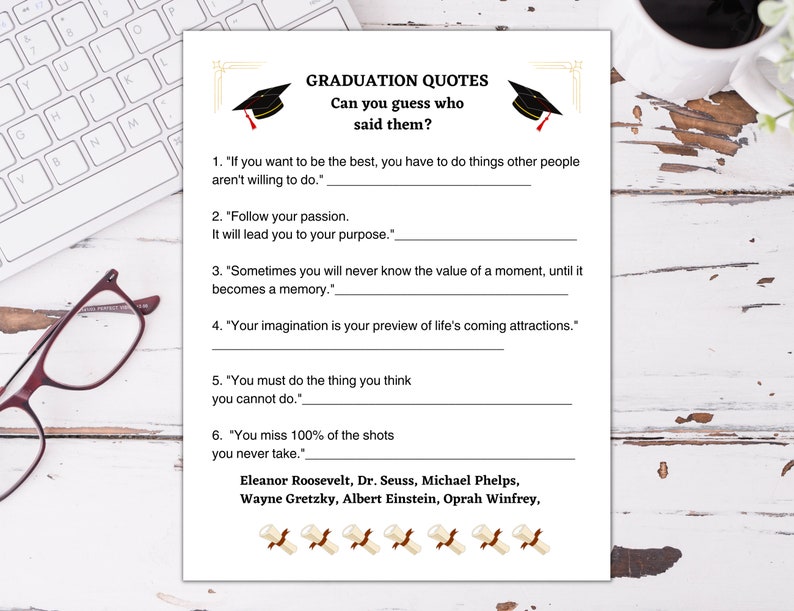 Graduation Party Games: Word Scramble, Quotes, Printable Activities ...