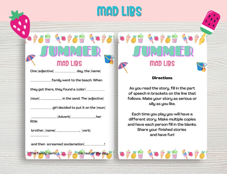 Engaging Printable Summer Activities for Kids of All Abilities - Etsy