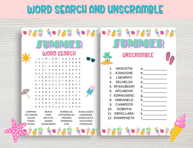 Engaging Printable Summer Activities for Kids of All Abilities - Etsy