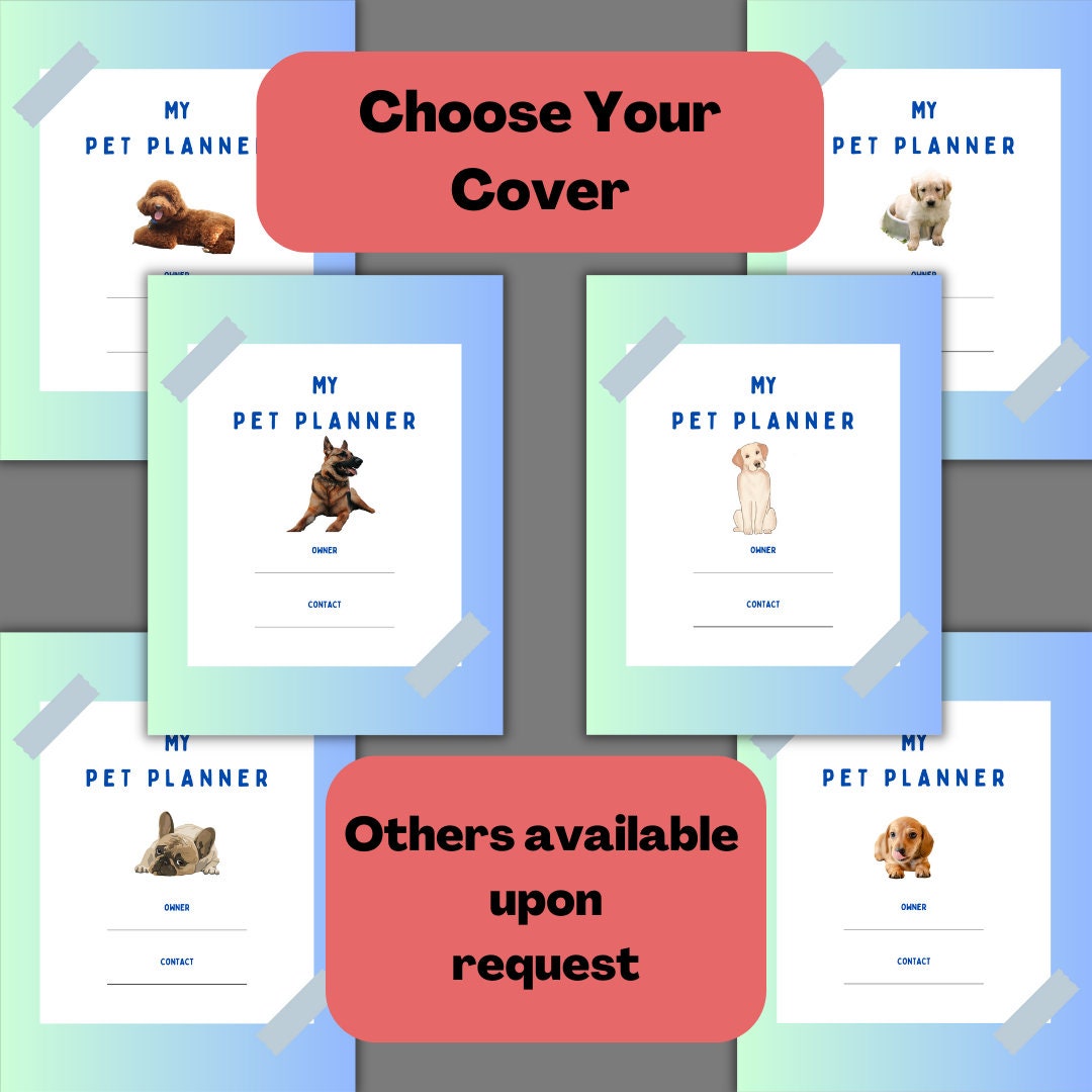 Printable Pet Care Planner Bundle for Organizing Pet Health - Etsy