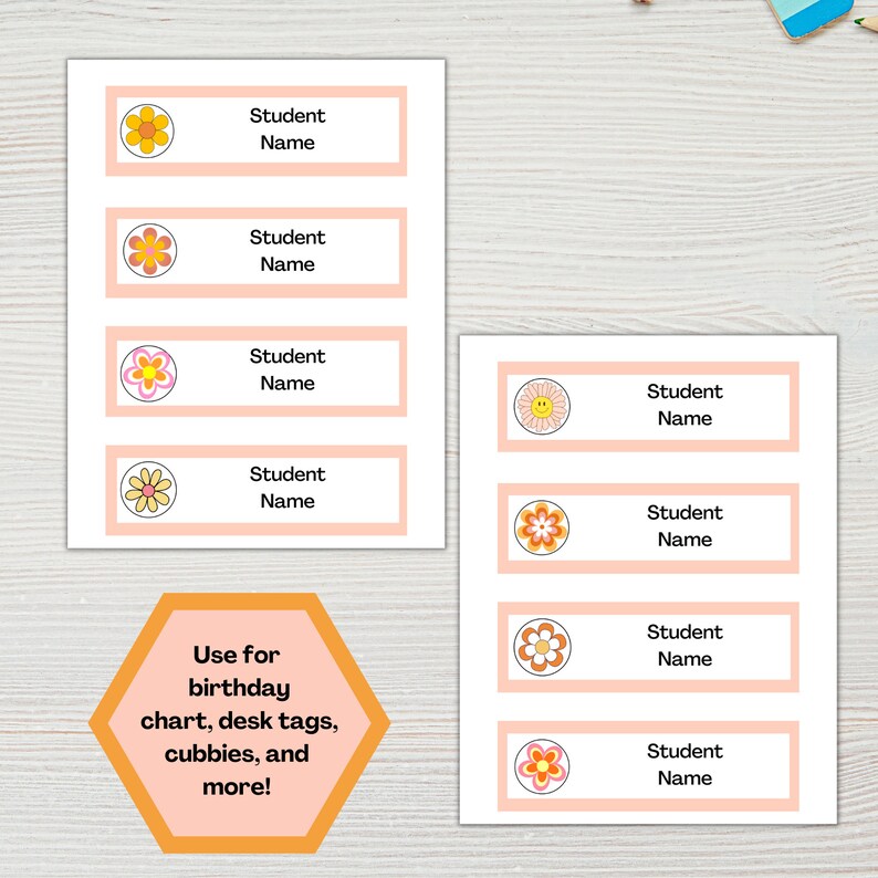 Classroom Birthday Chart and Name Tags, Birthday Planner - Editable and ...