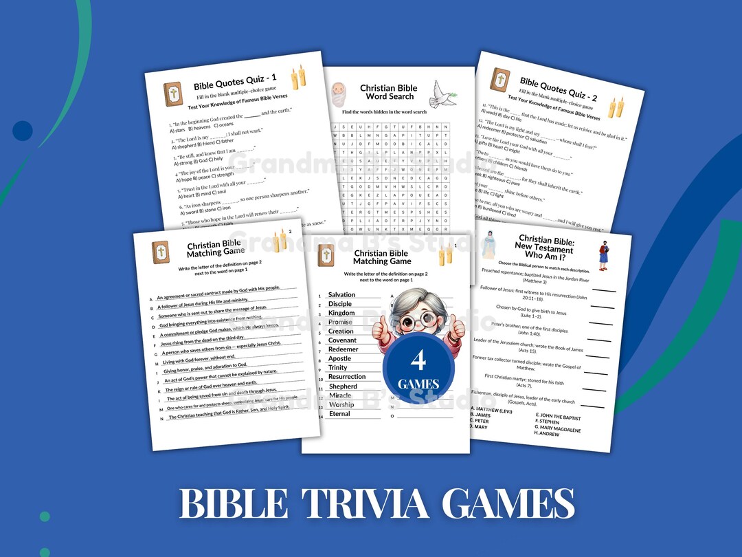 Printable Bible Trivia Game: Church Group Activity (PDF Download) - Etsy