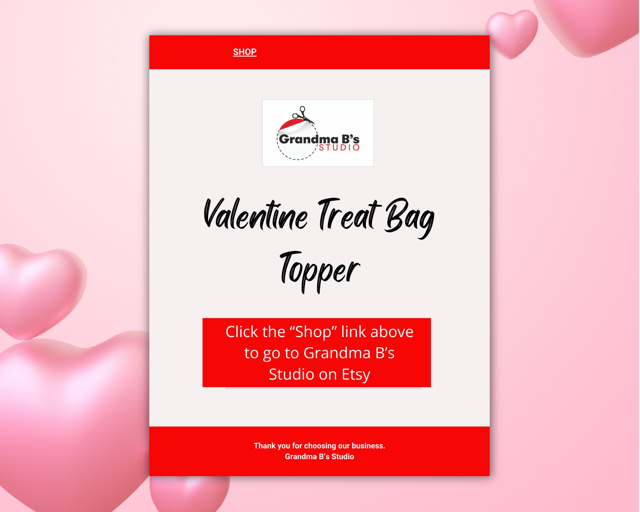 Valentine Treat Bag Toppers Printable, Class Gift Candy, Cookie Treat ...