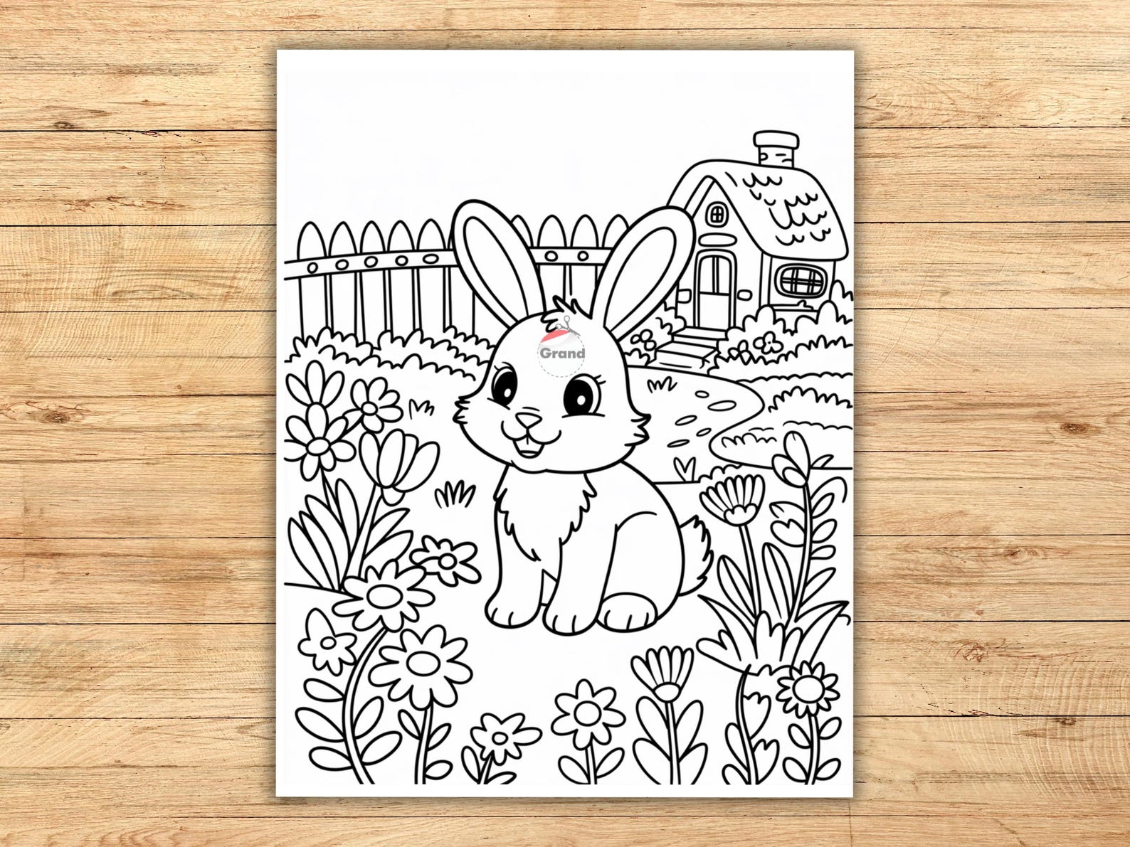 Springtime Coloring Pages: Bunny, Bear, Kitten (printable PDF) - Etsy