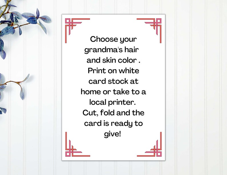 Printable Happy Mothers Day Card, Mothers Day for Grandma, DIY Happy ...