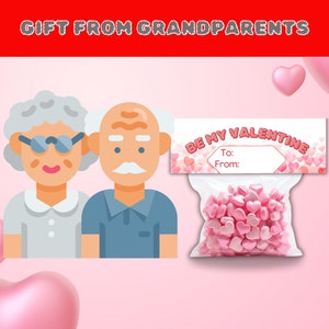 Valentine Treat Bag Toppers Printable, Class Gift Candy, Cookie Treat ...