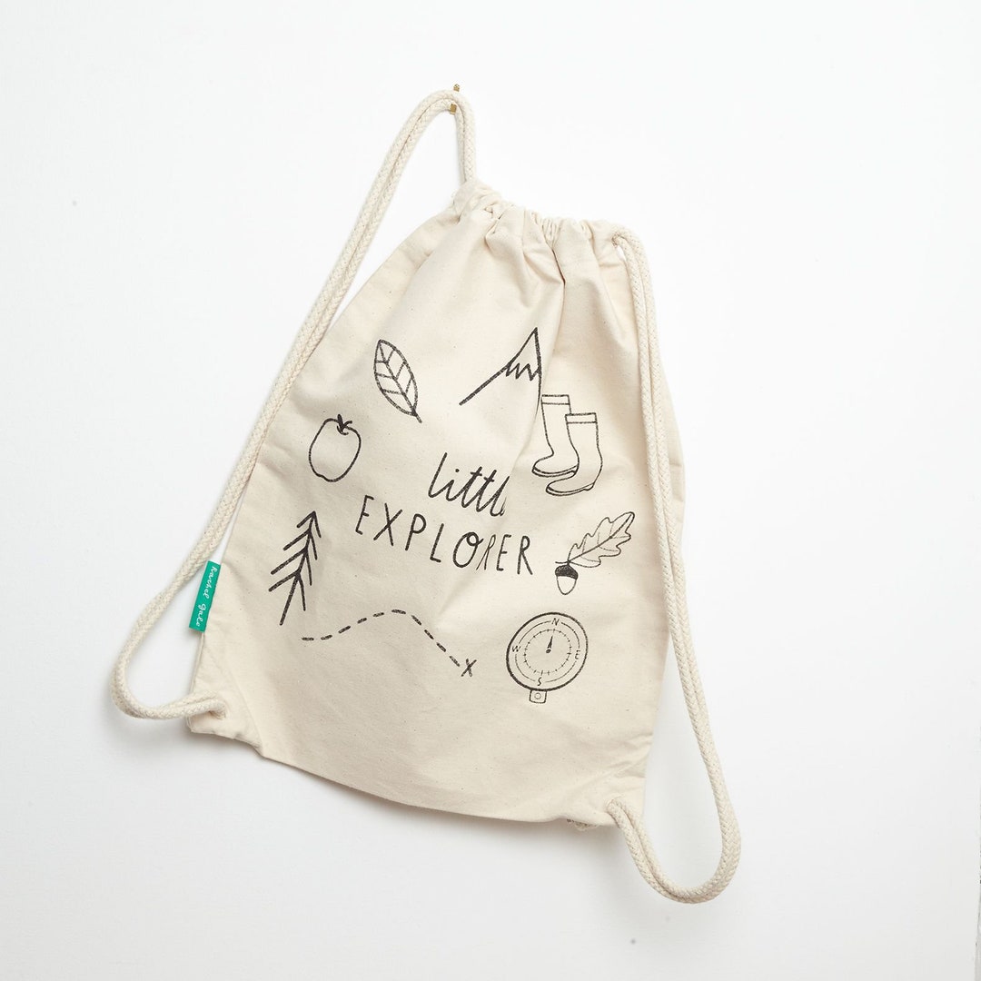 Little Explorer Kids Kit Bag - Screen Printed Hand-drawn Design on ...