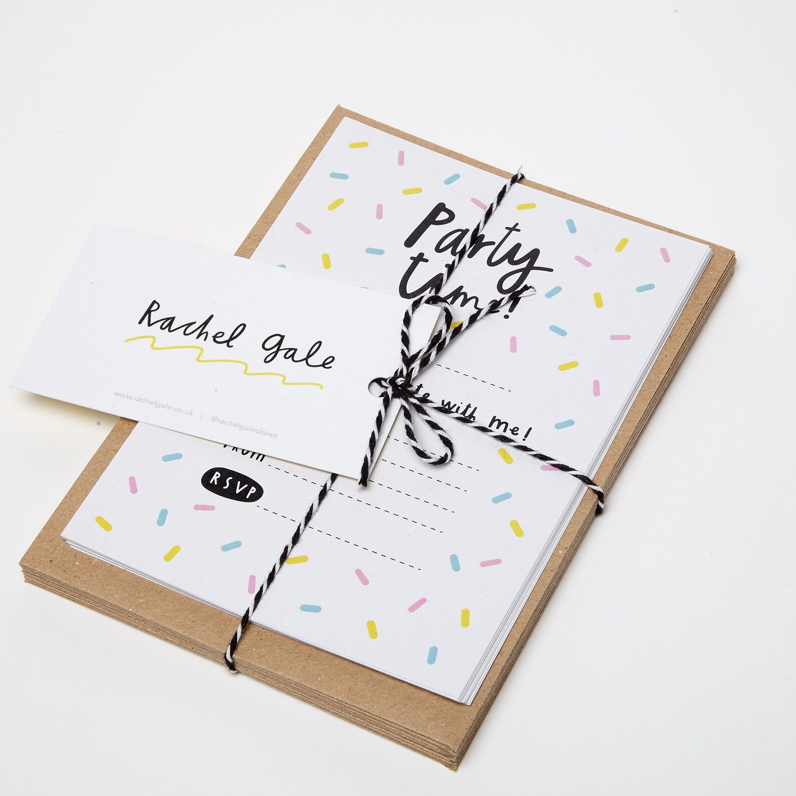 Party Invitations - Choose From 3 Designs - Pack of 10 With Envelopes ...