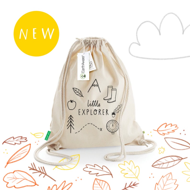 Little Explorer Kids Kit Bag - Screen Printed Hand-drawn Design on ...
