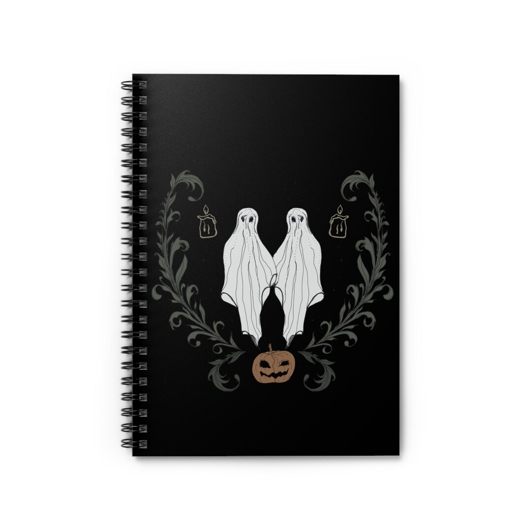 Halloween Ghost Spiral Notebook: Spooky Journal, Ruled Line Notepad - Etsy