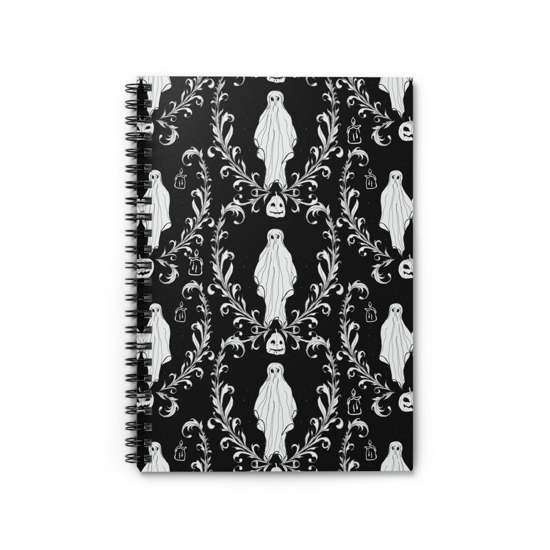 Ghost Damask Spiral Notebook: Spooky Halloween Journal - Etsy