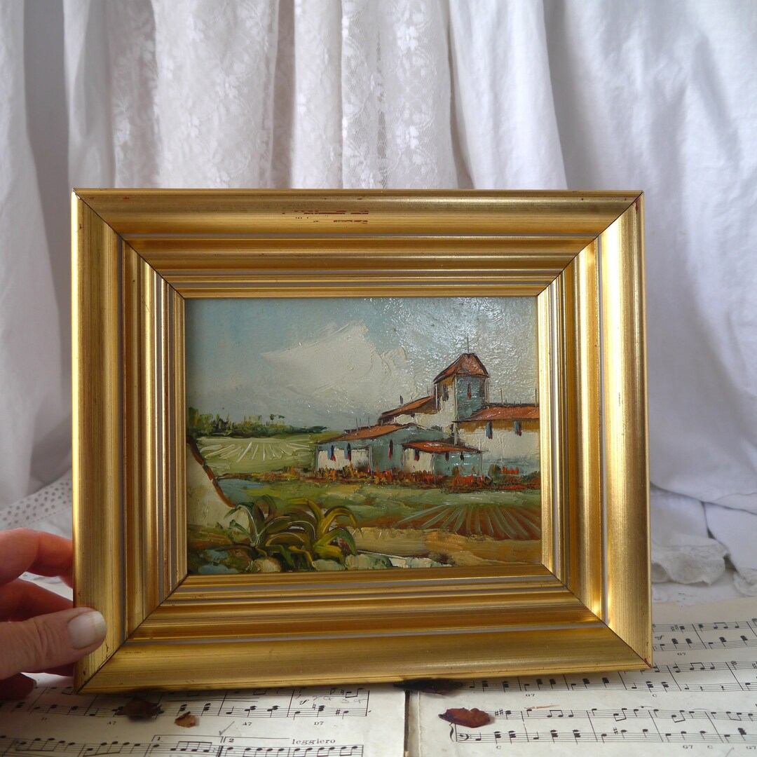 Vintage Framed Italian Landscape Painting - Etsy