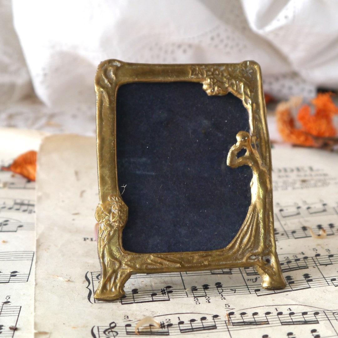 Mini Vintage Figurine Brass Photo Frame - Etsy