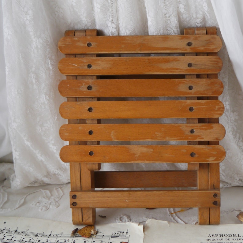 Rustic Wooden Folding Slatted Stand - Etsy