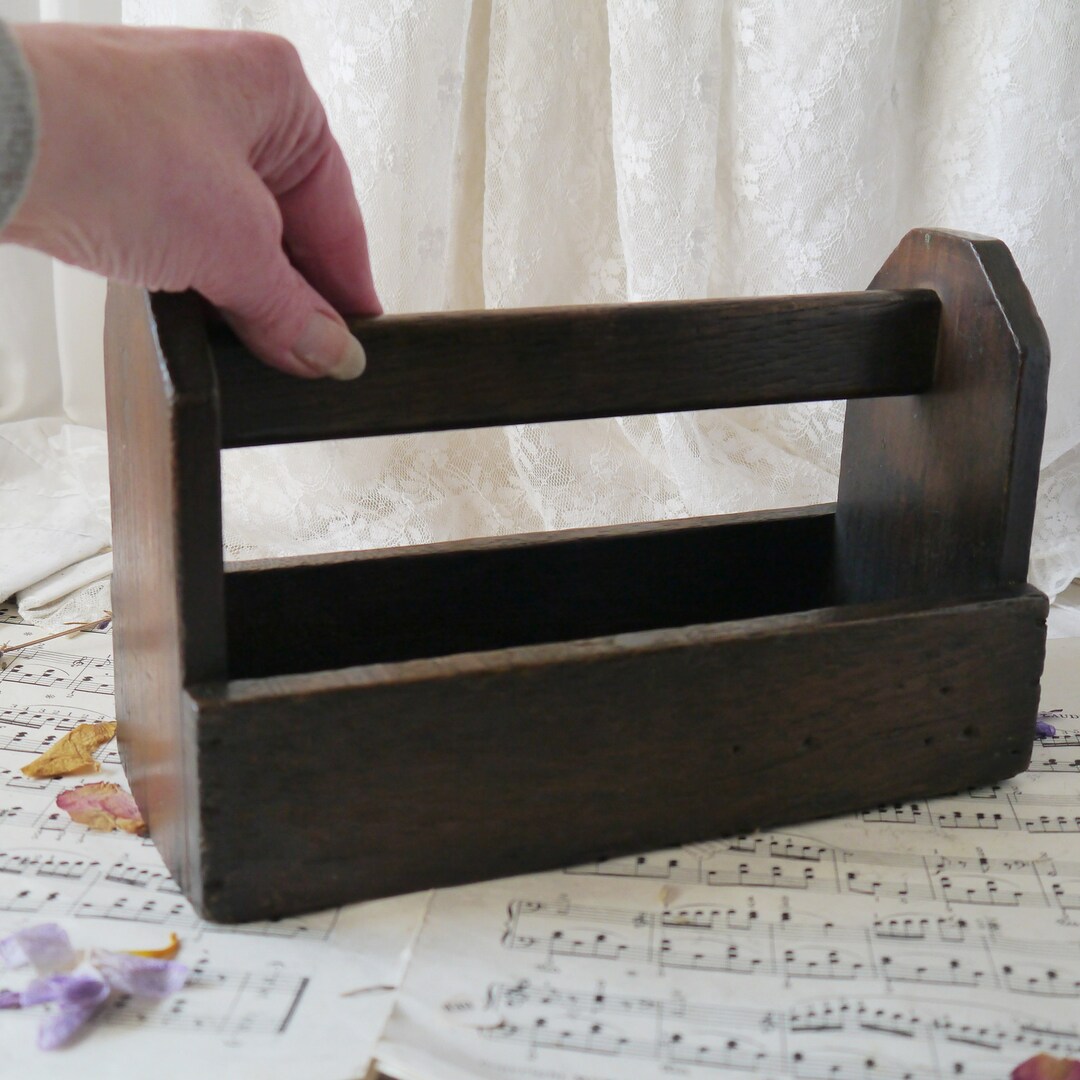 Small Vintage Wooden Trug With Carry Handle - Etsy