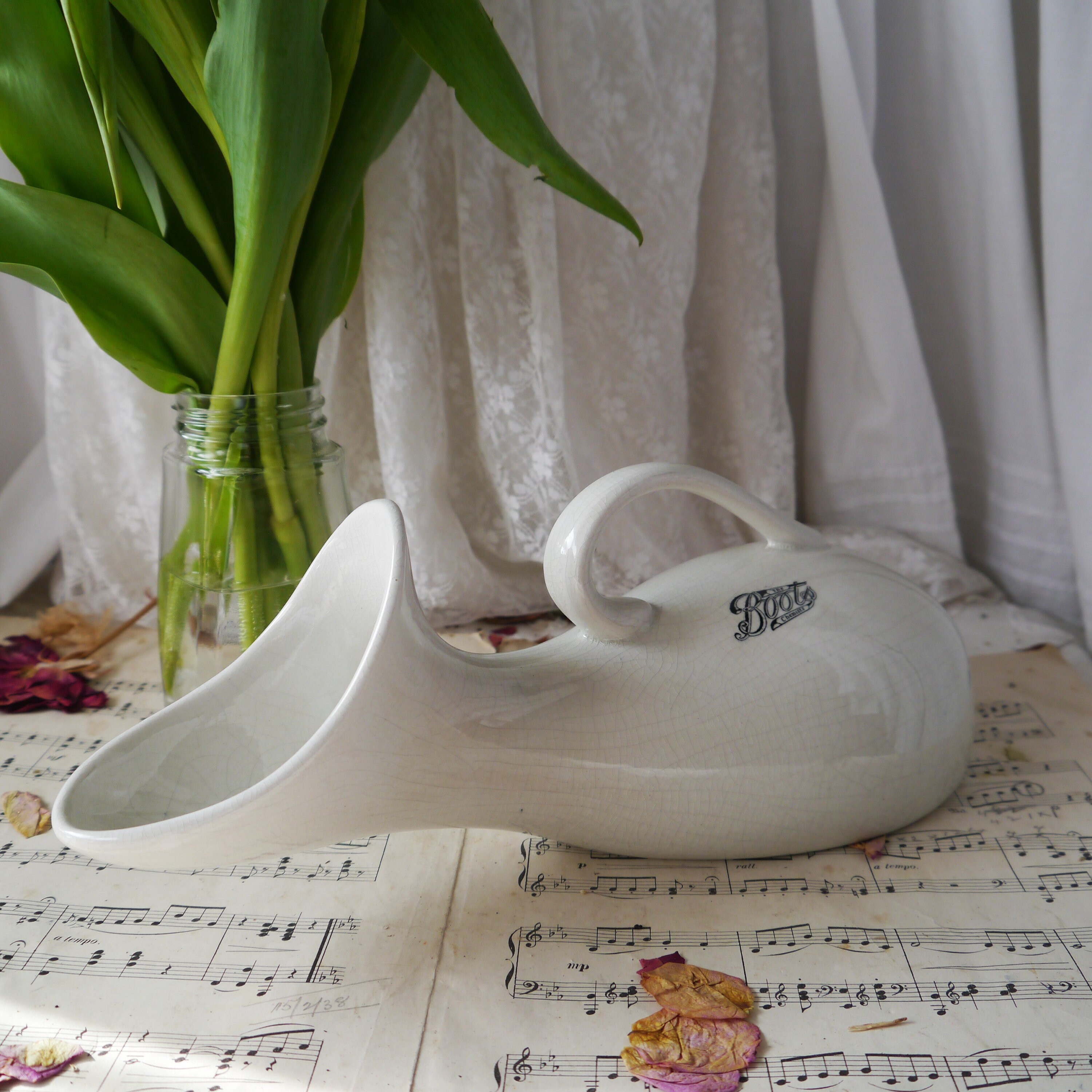 Vintage Ceramic Female Urinal by Boots Chemist Vases Home Décor etna.com.pe